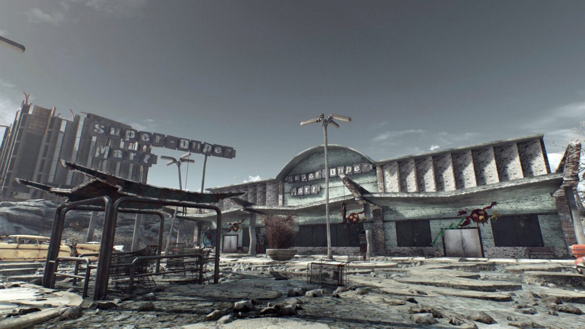 Iconic Super Duper Mart in Amazon's Fallout Series