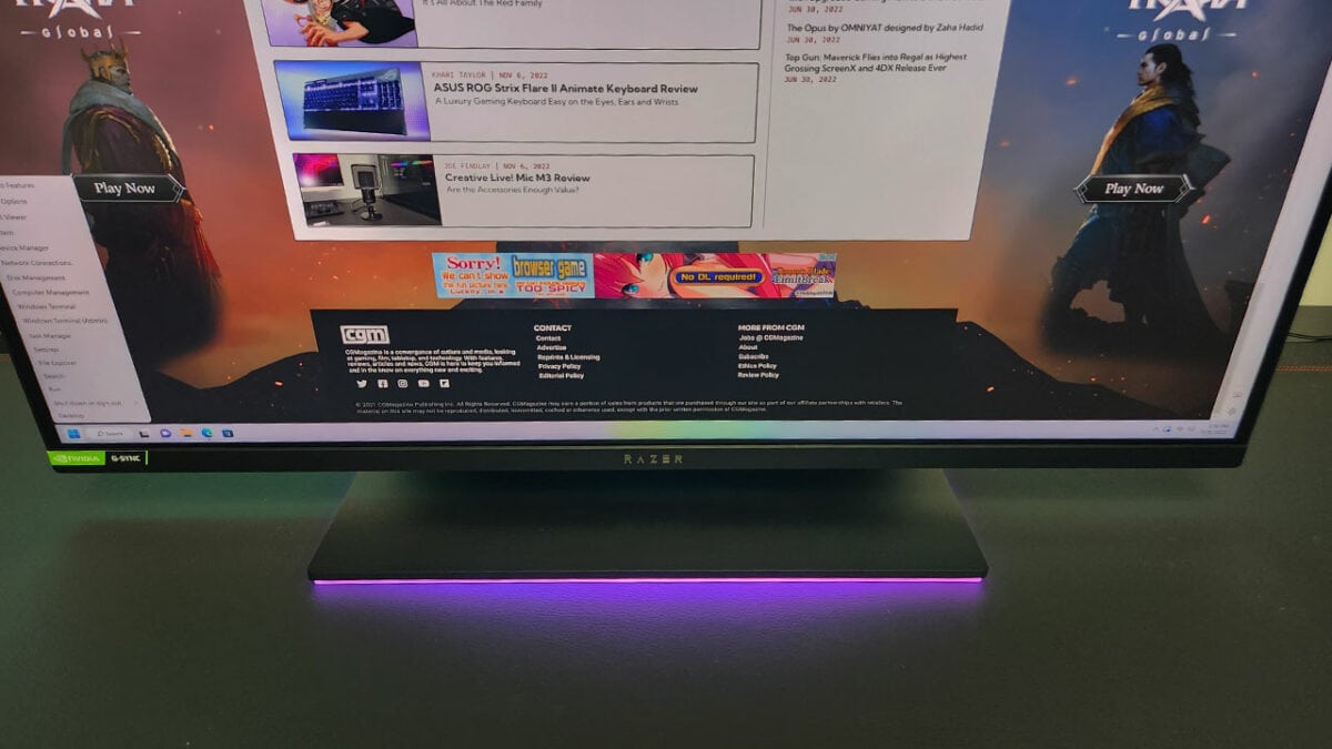 Razer Raptor 27 Monitor Review - CGMagazine