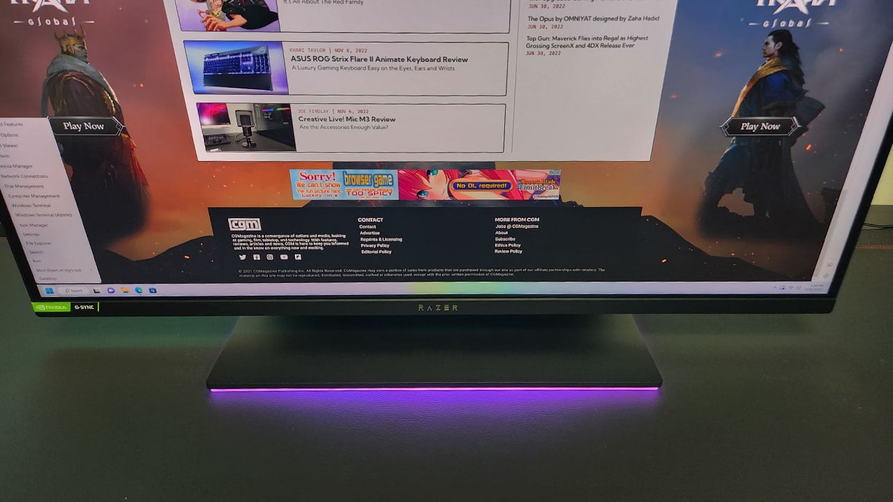 Razer Raptor 27 Monitor Review - CGMagazine