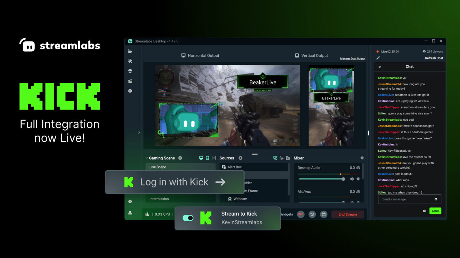 Streamlabs Unveils Integration With Kick For Live Streamers