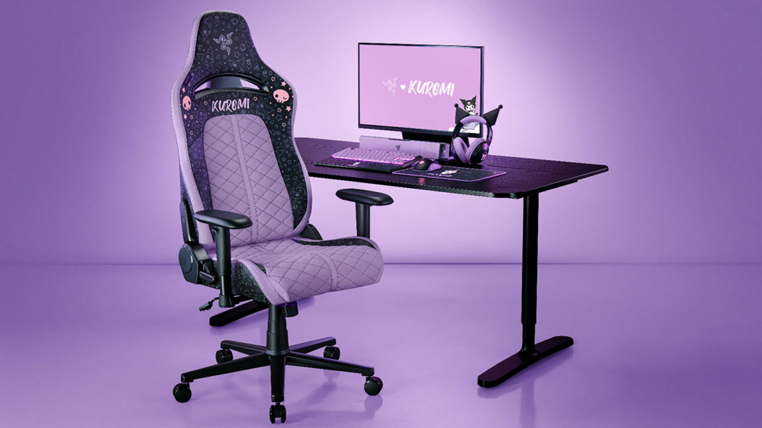 The Razer | Kuromi Collection Sets is Now on Sale With Gaming Chair ...